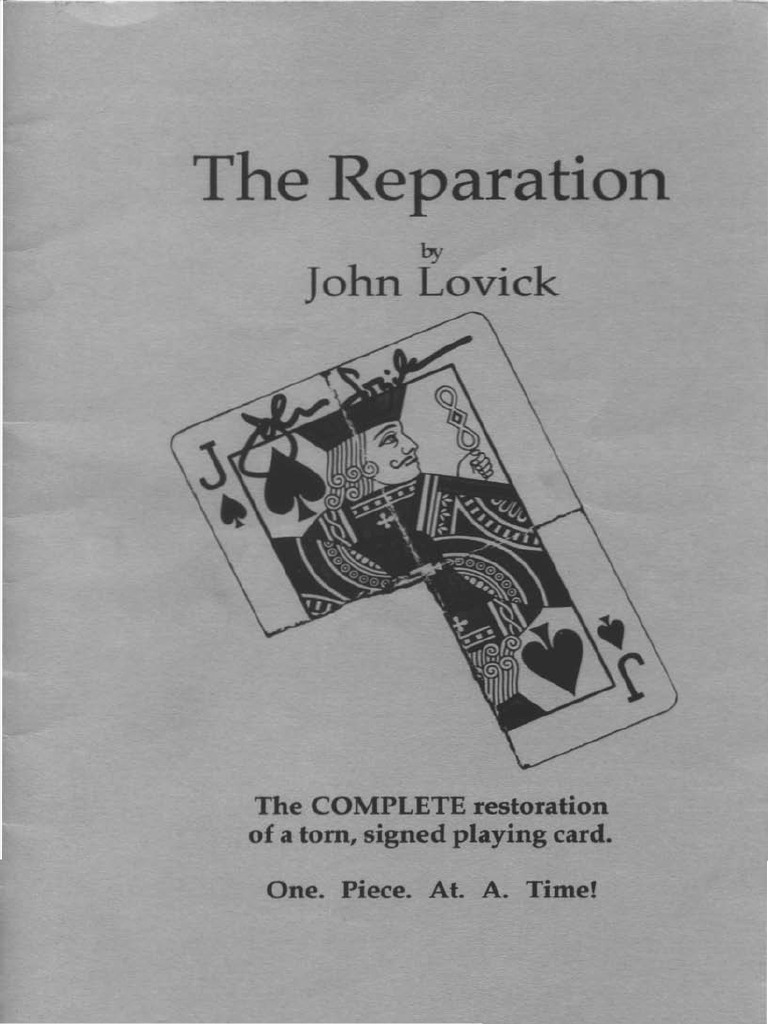 John Lovick - The Reparation | PDF