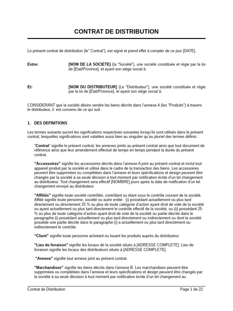 Contrat de Distribution_Logiciel et Support Multimédia | PDF