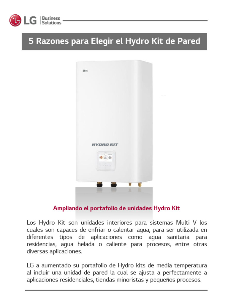 5 Razones para Elegir Hydro Kit Pared 10.12 | PDF