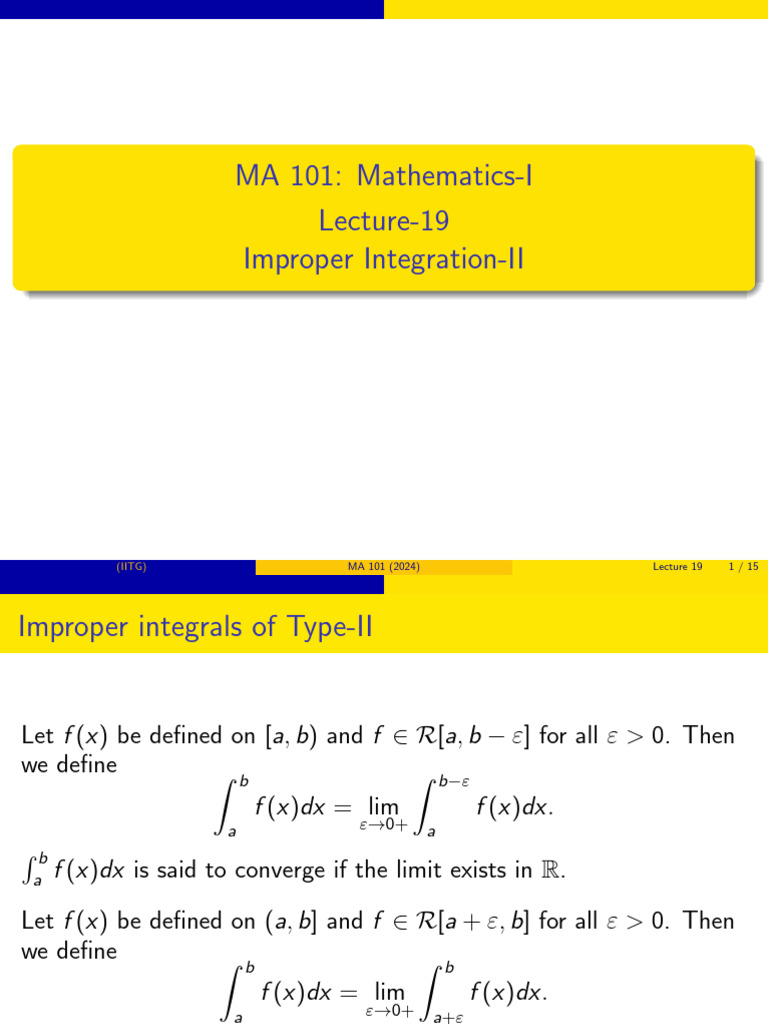 MA 101 (2024) - Lec-19 | PDF