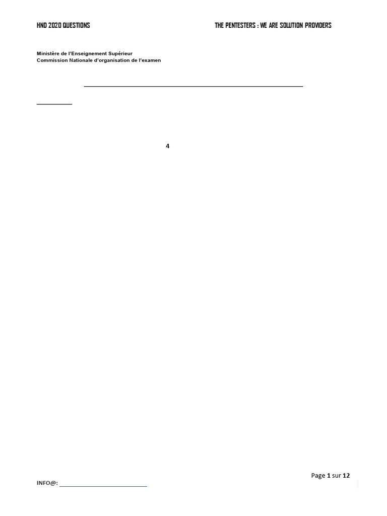 Sujet2 French 2020 | PDF