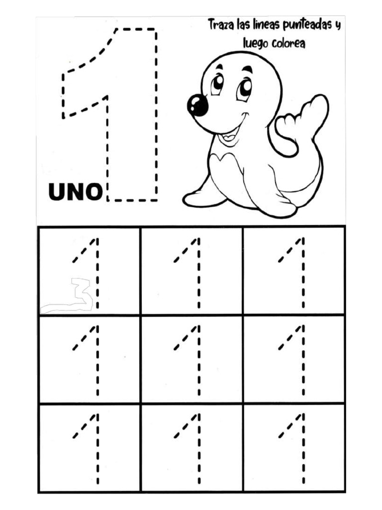 Trazos de Números Del 1 Al 10 | PDF