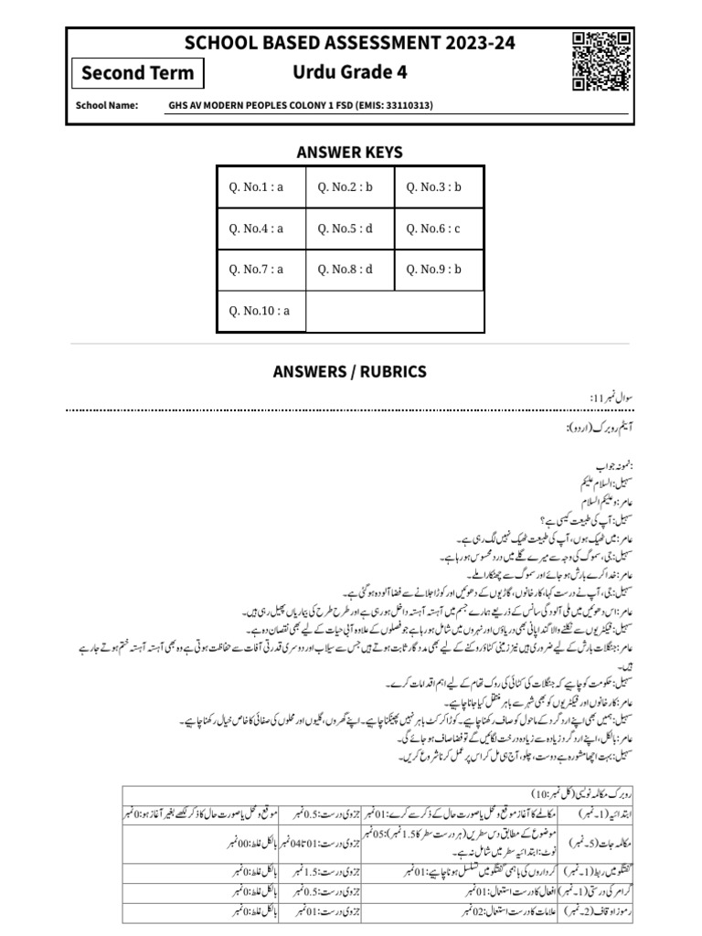 urdu 4 ket | PDF