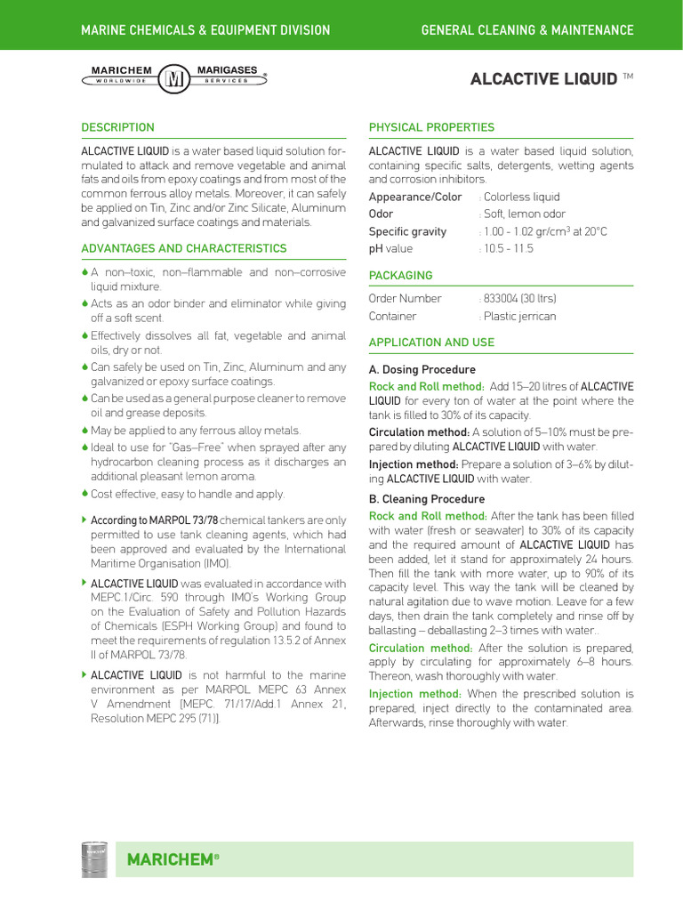 Alcactive Liquid | PDF