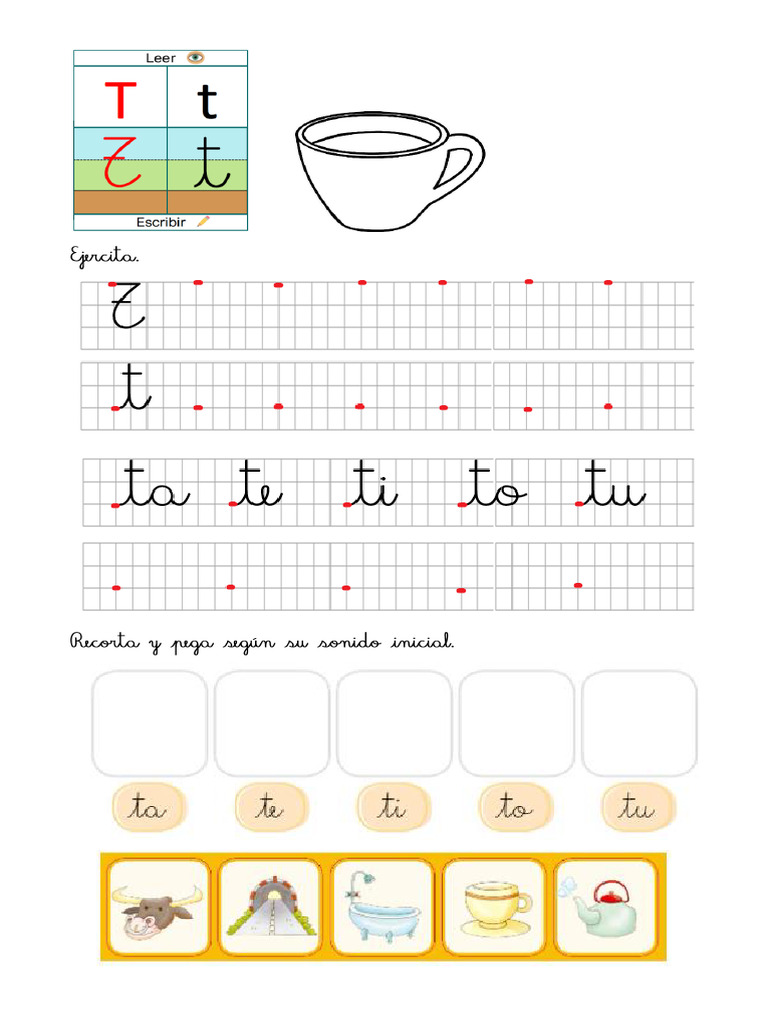 Lectoescritura T | PDF
