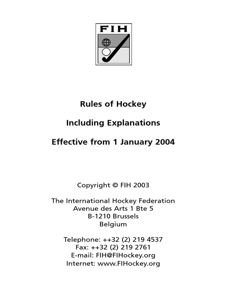 Hockey Rules | PDF