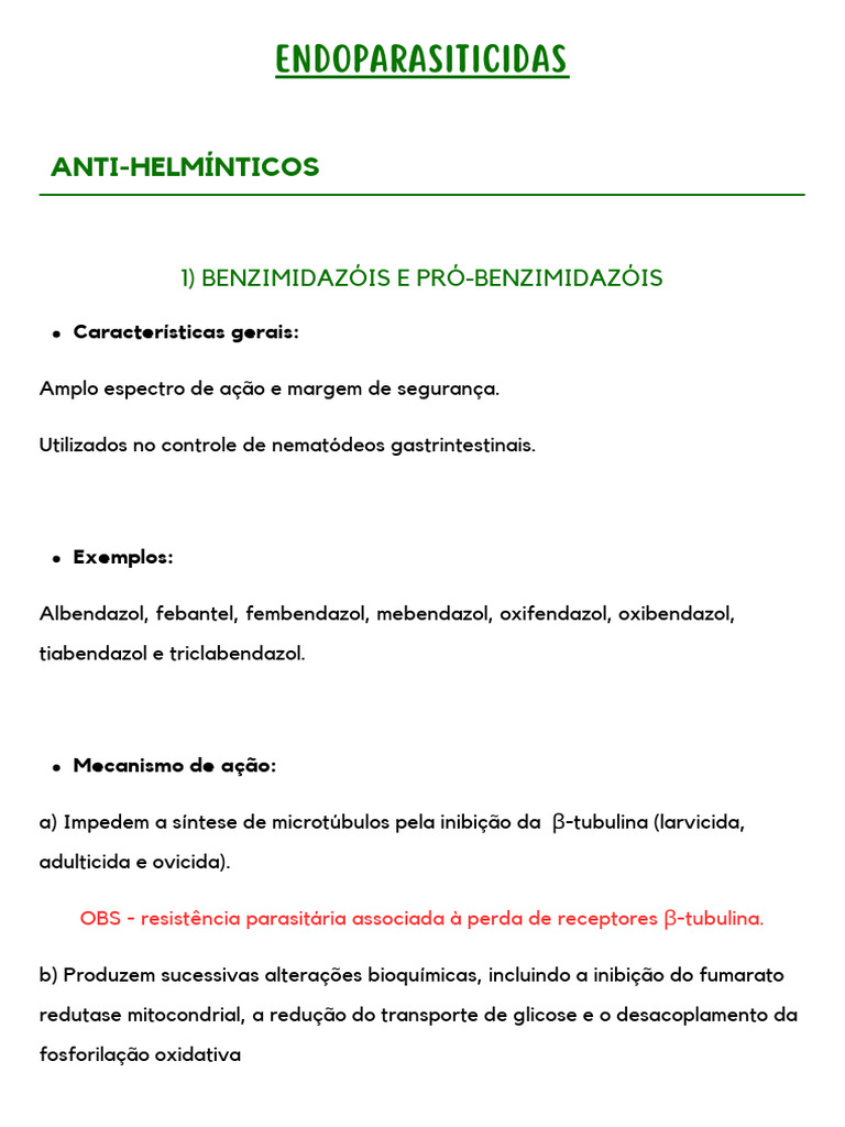 ANTIPARASITÁRIOS | PDF