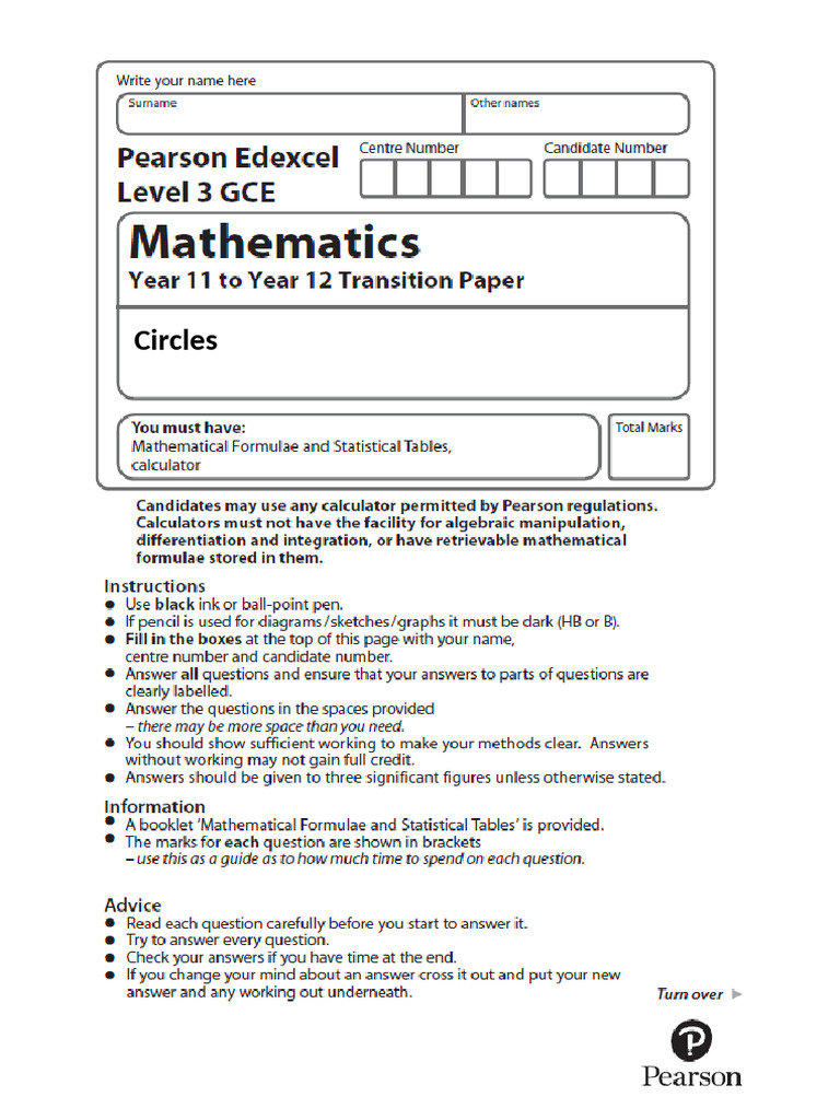 Chapter 6 Circles Question Paper | PDF