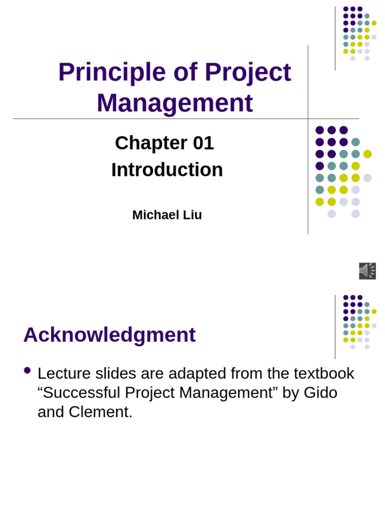 COMM431 Chapter 01 Introduction To PM - P1 - Student - VoiceOver | PDF