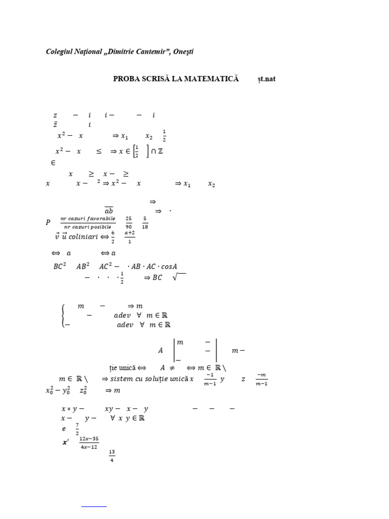 Barem Simulare 2023 SN | PDF