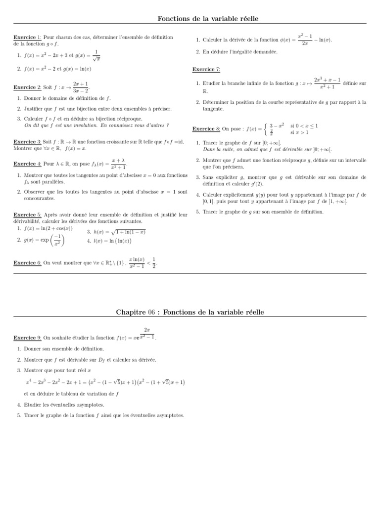 Etude des fonctions | PDF