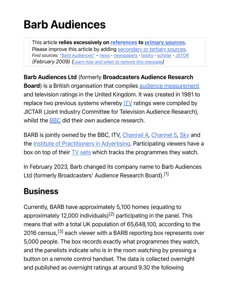 Barb Audiences | PDF
