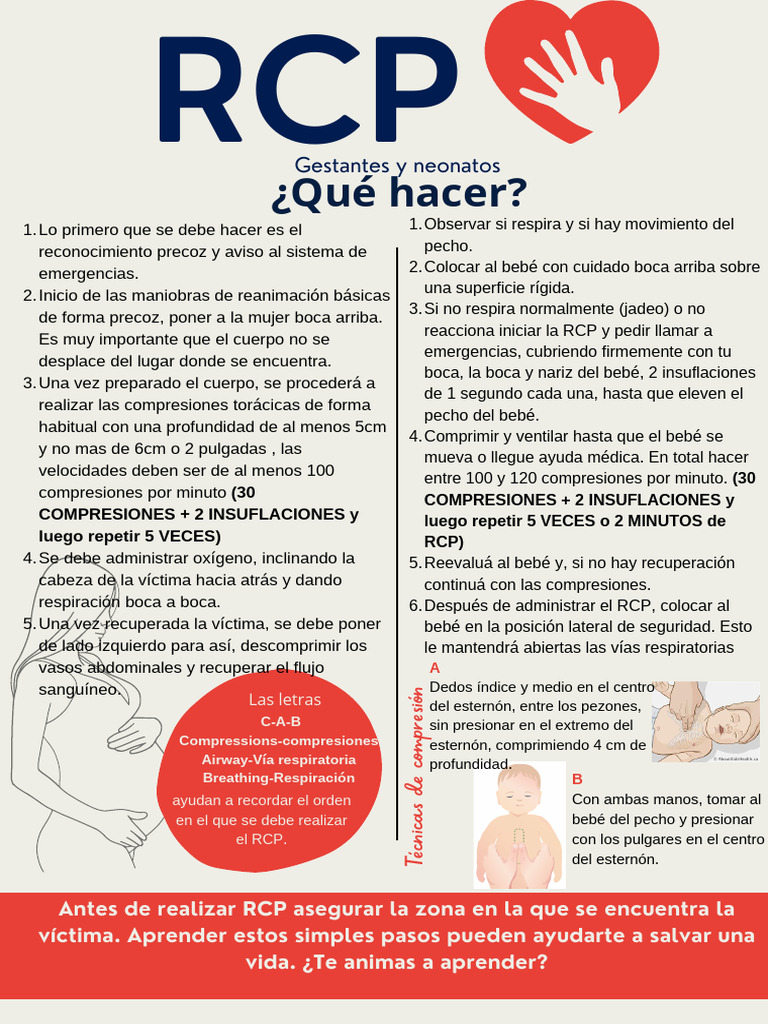 Guía RCP para Gestantes y Neonatos | PDF | Reanimación cardiopulmonar ...