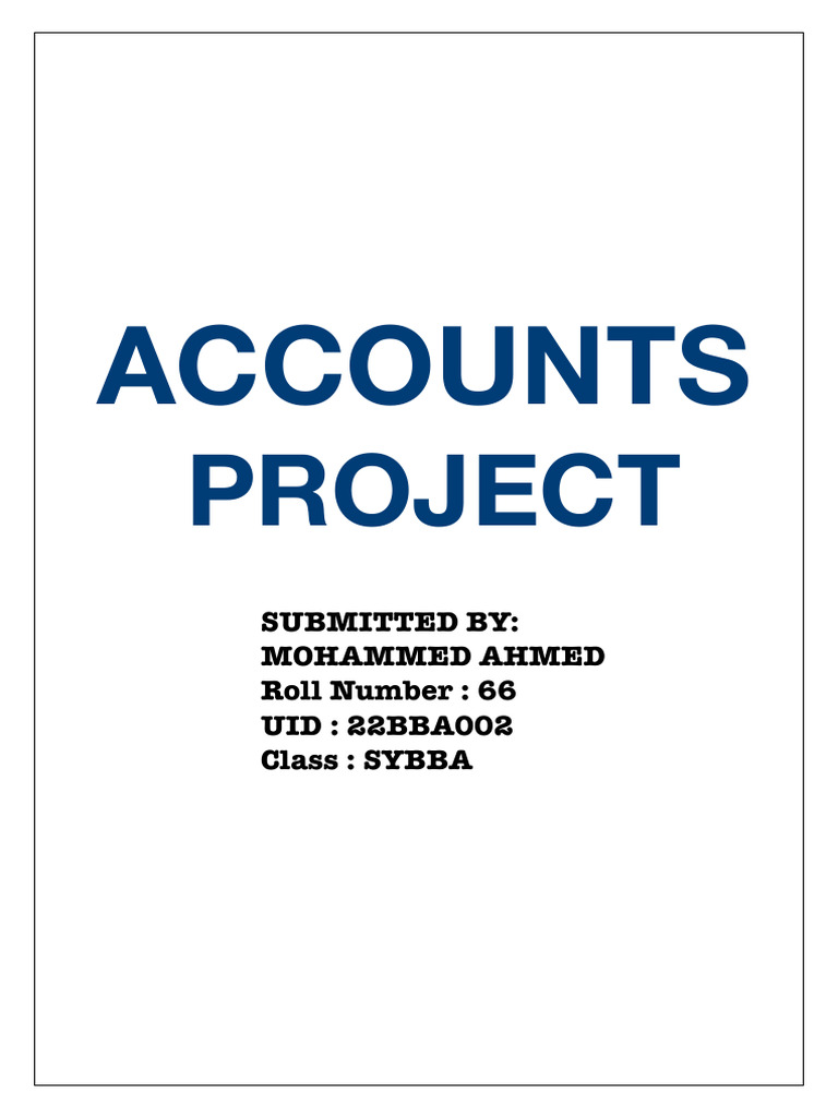 Mohammed Accounting Project (1) 2 | PDF