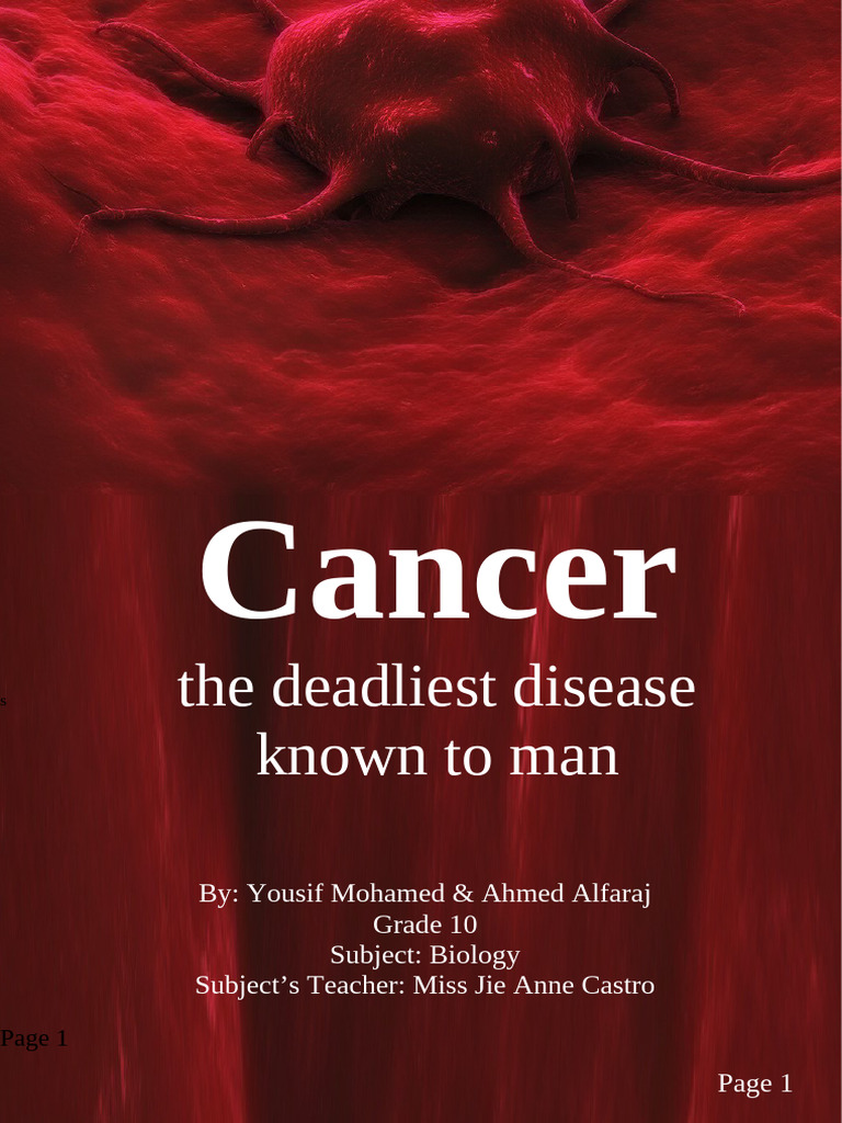 Biology Project - Cancer by Yousif Mohamed & Ahmed Alfaraj | PDF