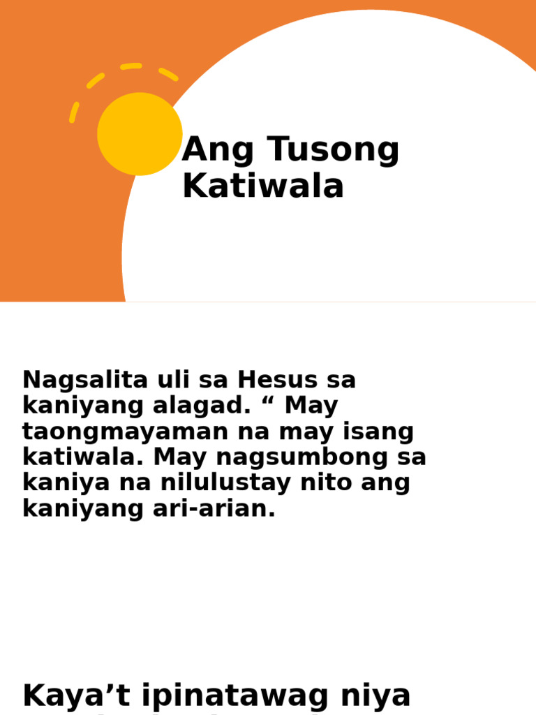 Ang Tusong Katiwala - BABASAHIN | PDF | Religion & Spirituality