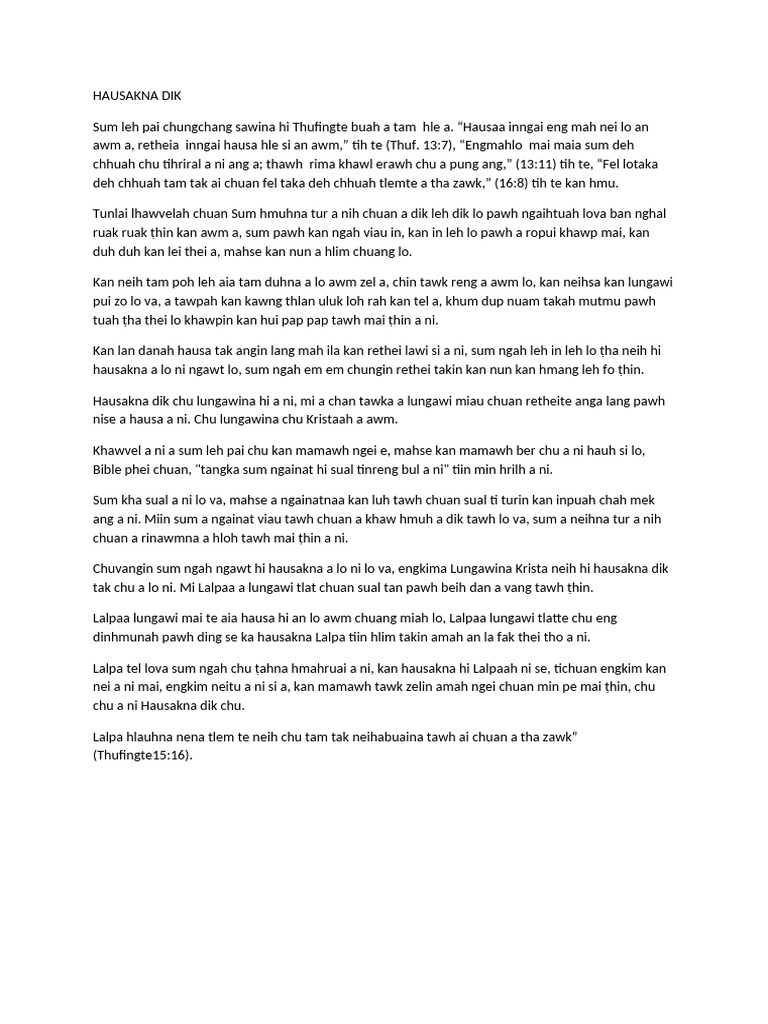 Hausakna Dik | PDF