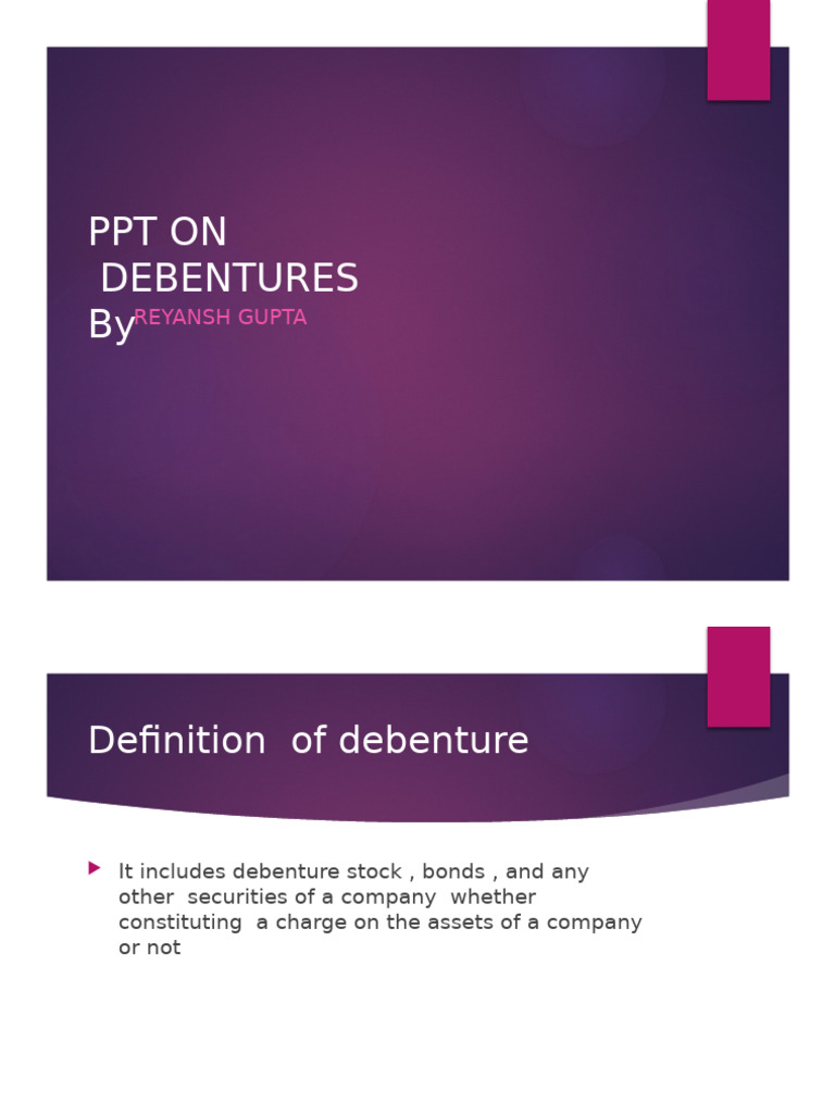 On Debentures | PDF