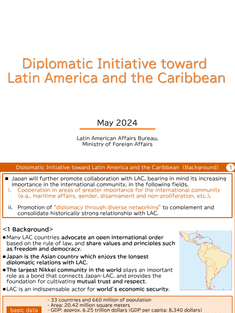Diplomatic Initiative Toward Latin America and The Caribbean | PDF