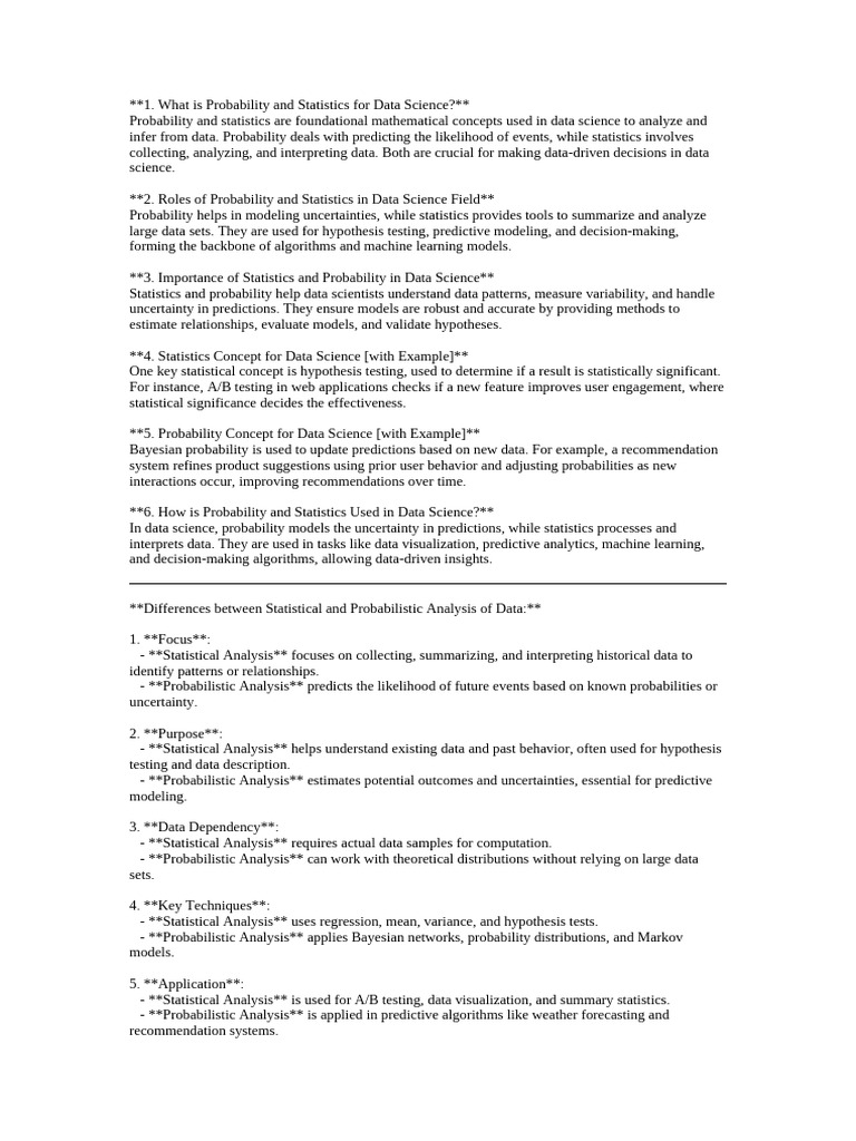 Data Science Questions | PDF