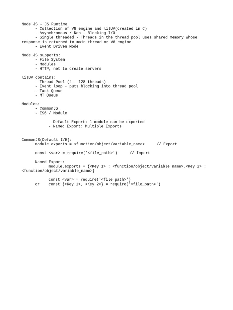 Node JS - JS Runtime | PDF