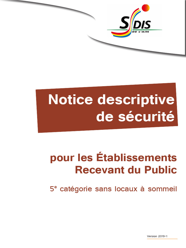 Notice de Securite 5eme Categorie | PDF