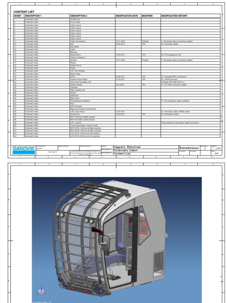 DI650i Electrical Diagram Cabin - A4 | PDF