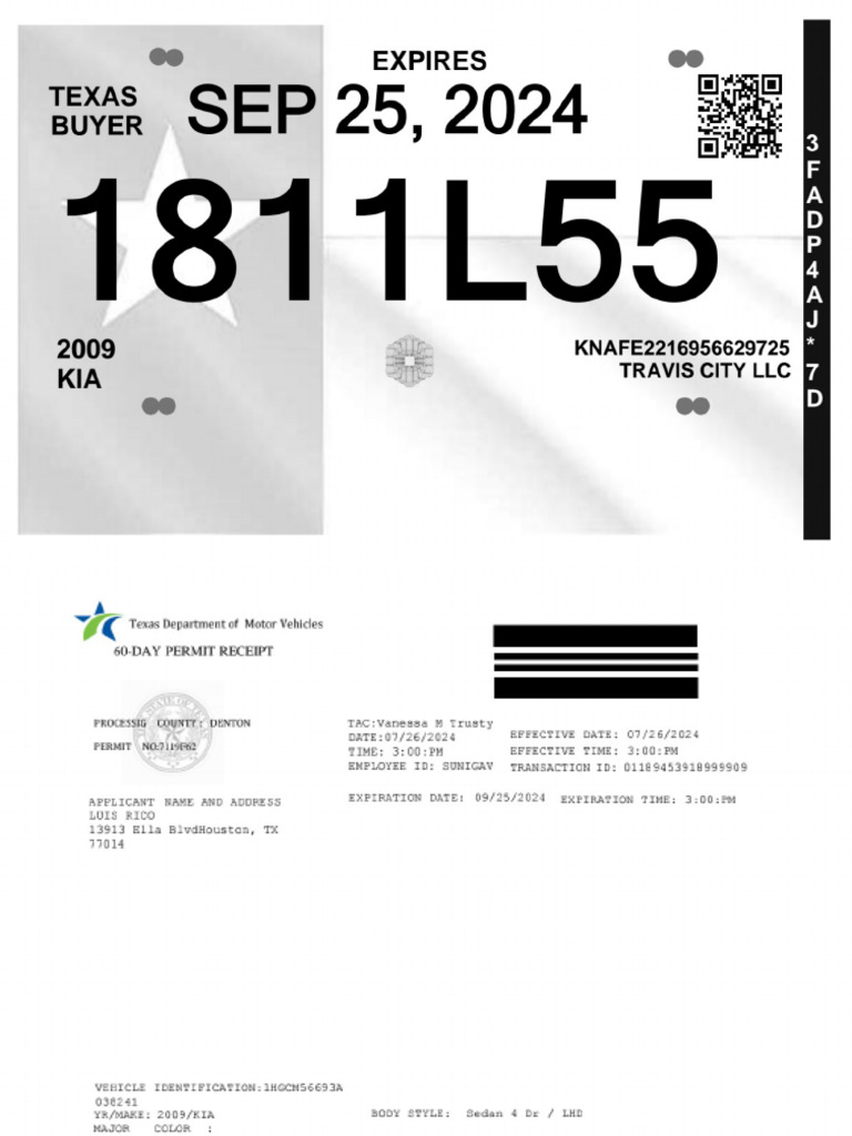 DMV Registration Kia 2009 | PDF