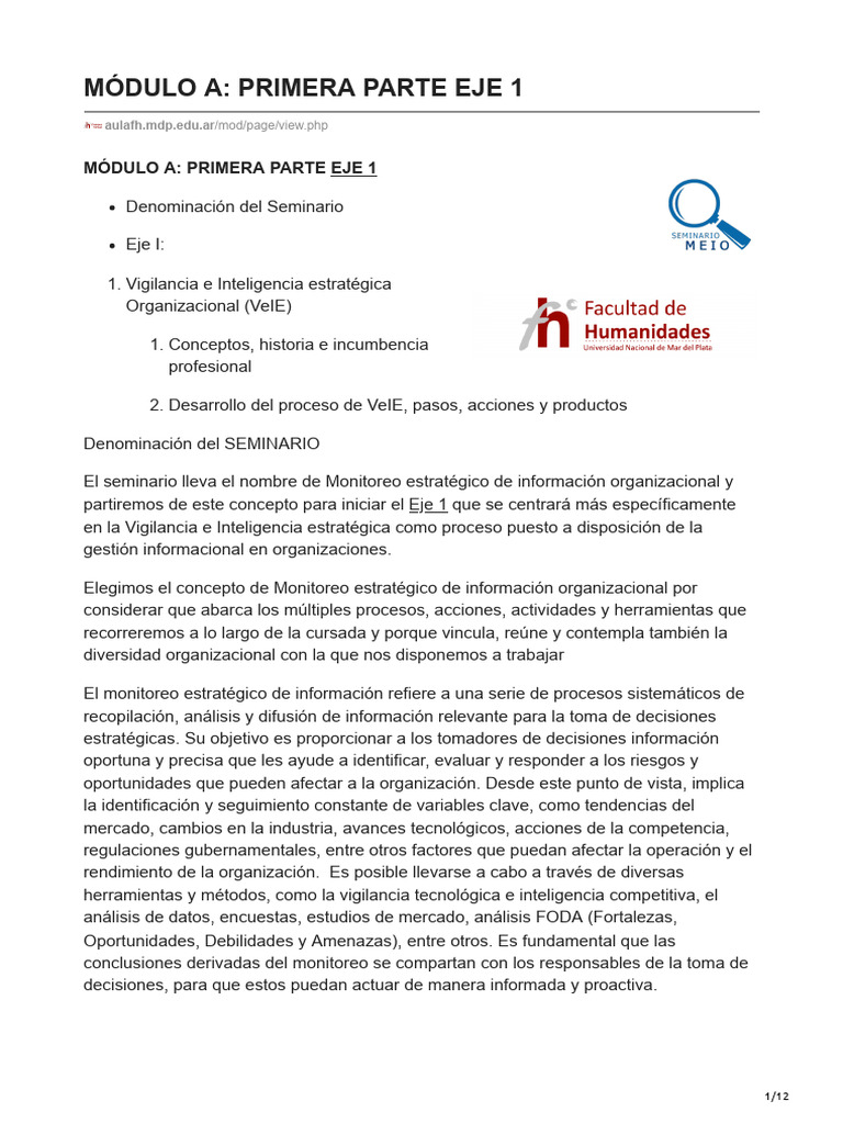 Módulo A Primera Parte Eje 1 | PDF