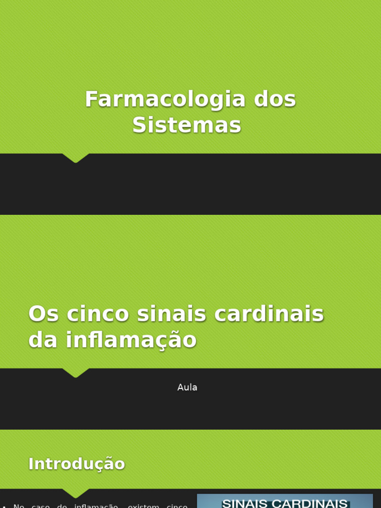 Aula 4 - Os Cinco Sinais Cardinais Da Inflamação | PDF