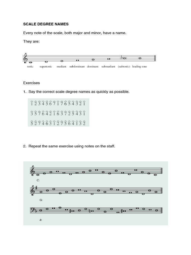 6. Scale Degree names | PDF