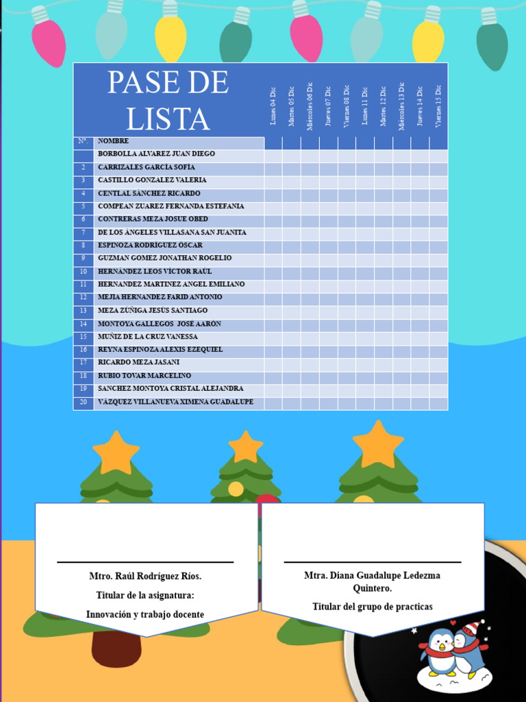 Pase de Lista-2 | PDF