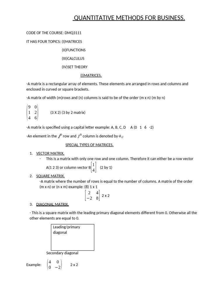 Quantitative Methods For Business | PDF