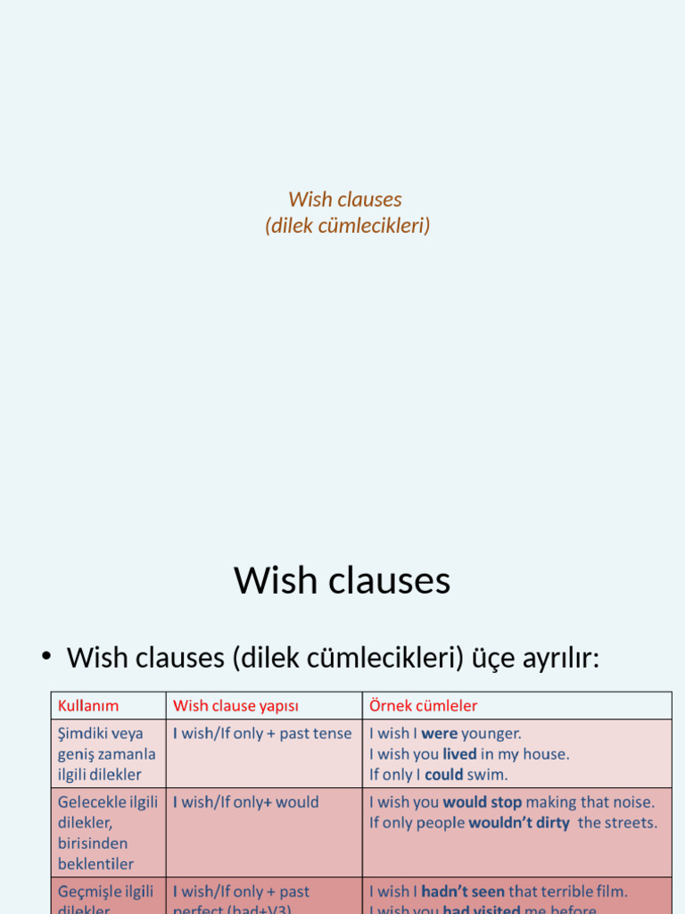 Wish Clauses | PDF
