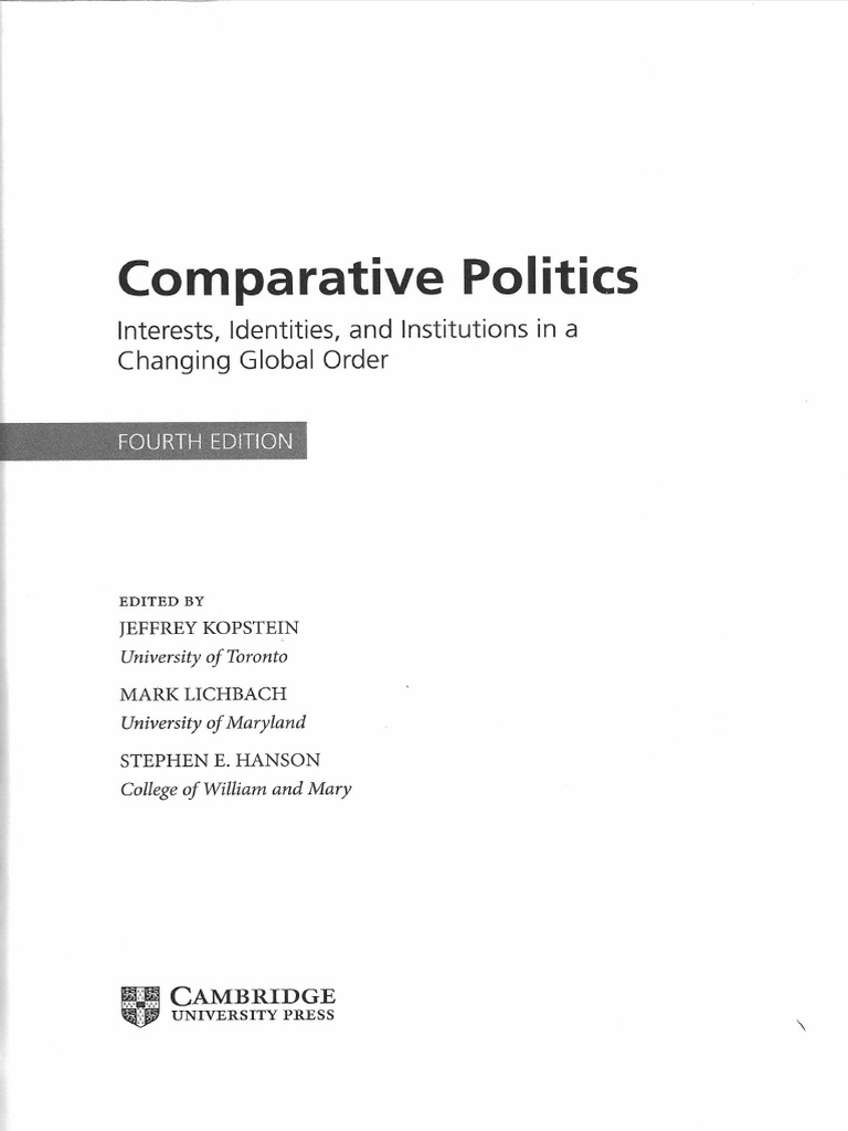 Kopstein Et Al What Is Comparative Politics? 2014 | PDF