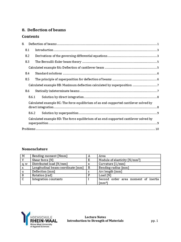 Revised 8 - Deflection of Beams - 1 | PDF | Bending | Beam (Structure)