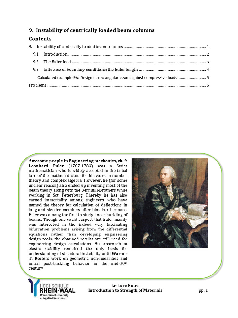 Revised 9 Buckling Of Beam Columns Pdf Buckling Beam Structure