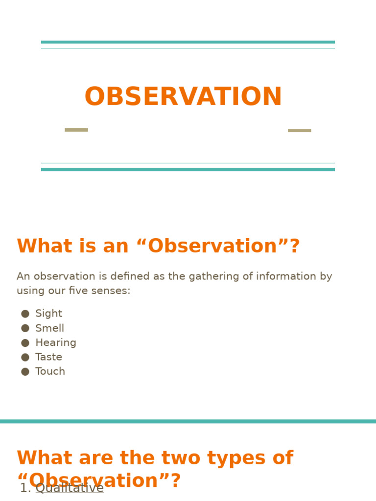 Observation, Inferences, CER | PDF