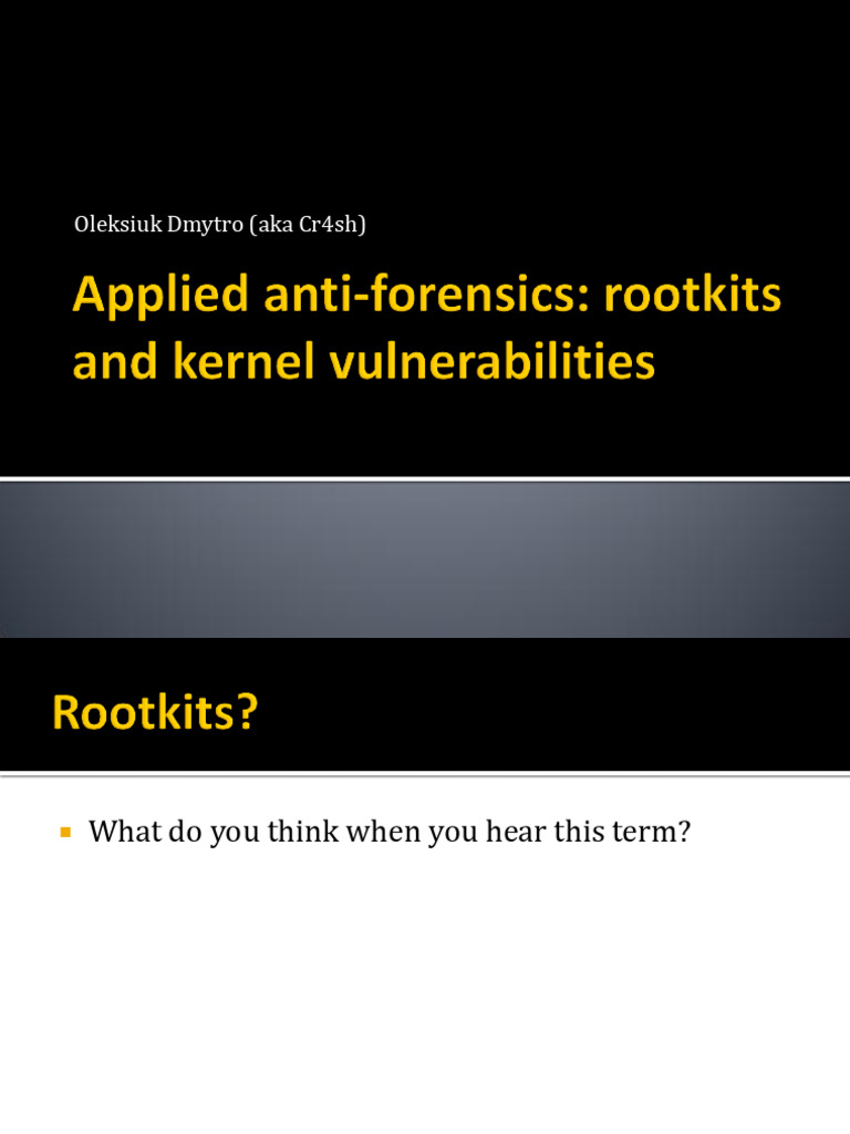 Applied Anti Forensics | PDF