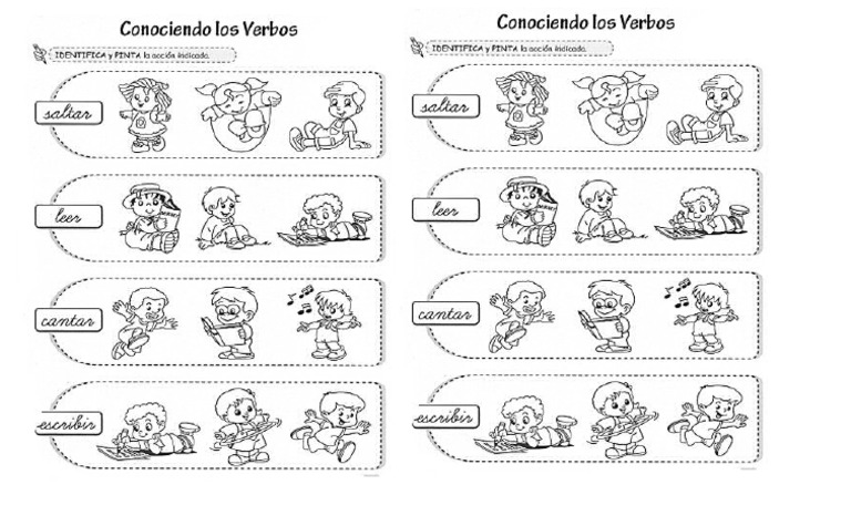 Verbos para Colorear | PDF
