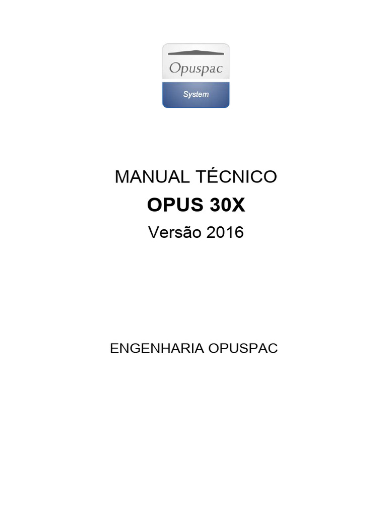 Manual Técnico Opus 30 X | PDF