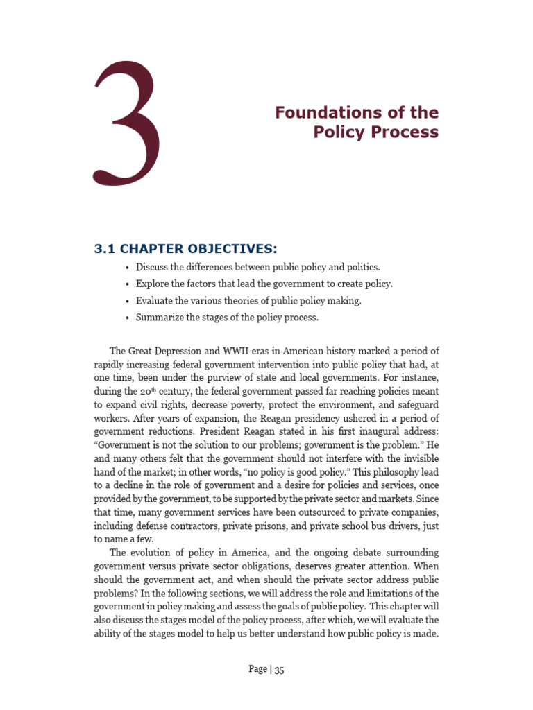 Foundations of The Policy Process | PDF