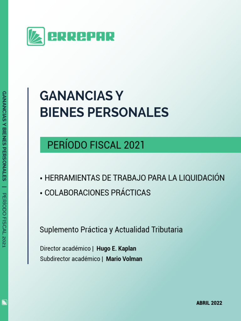 Suplemento Ganancias y Bienes Personales - 2021 | PDF