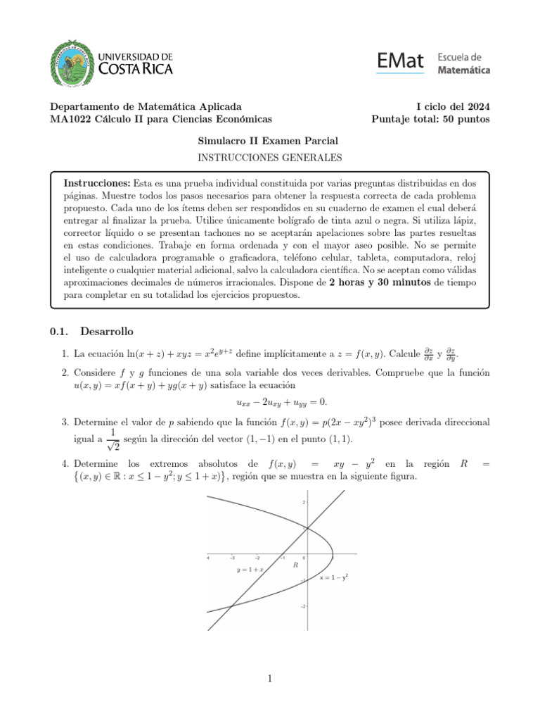 Simulacro II Examen Parcial | PDF