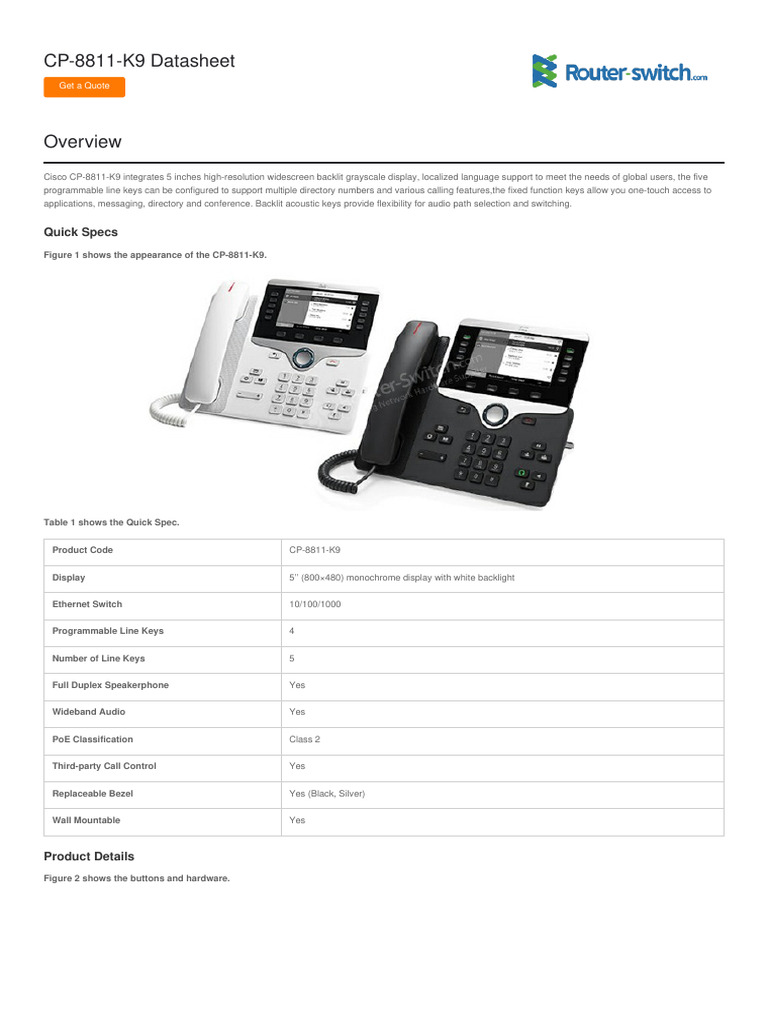 CP 8811 k9 Datasheet | PDF
