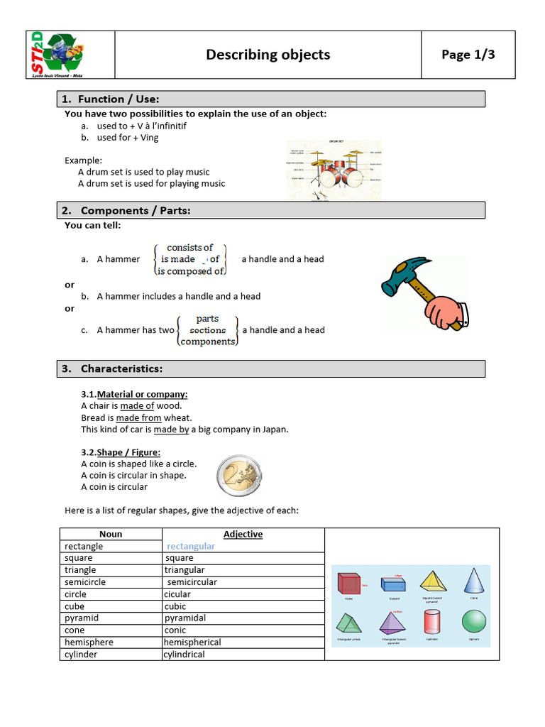 Describing objects | PDF