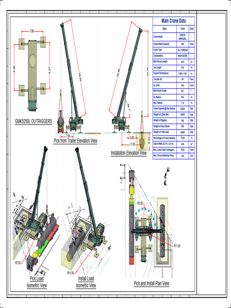 Sample 3D AutoCAD LiftPlan Using CRANEbee | PDF