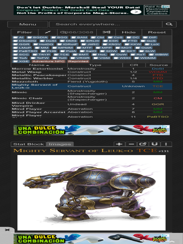 Mighty Servant of Leuk-O - 5etools | PDF