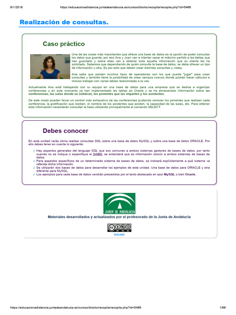 Realización de Consultas | PDF | SQL | Bases de datos