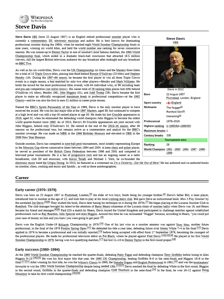 Steve Davis | PDF